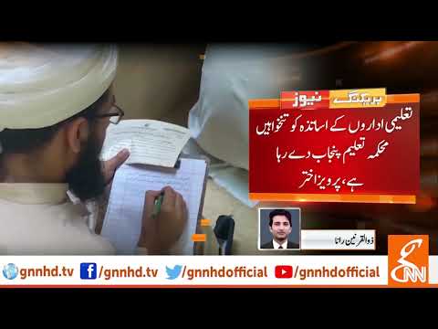 Punjab Education Department Pays Salaries to Teachers and Professors | GNN | 18 June 2019