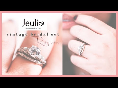 jeulia jewelry bridal ring set review (vintage) + wear test