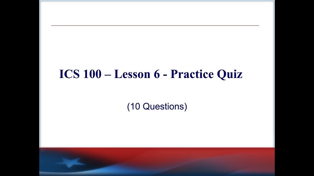 📘 ICS 100 Exam Prep – Practice Questions + Study Guide Overview