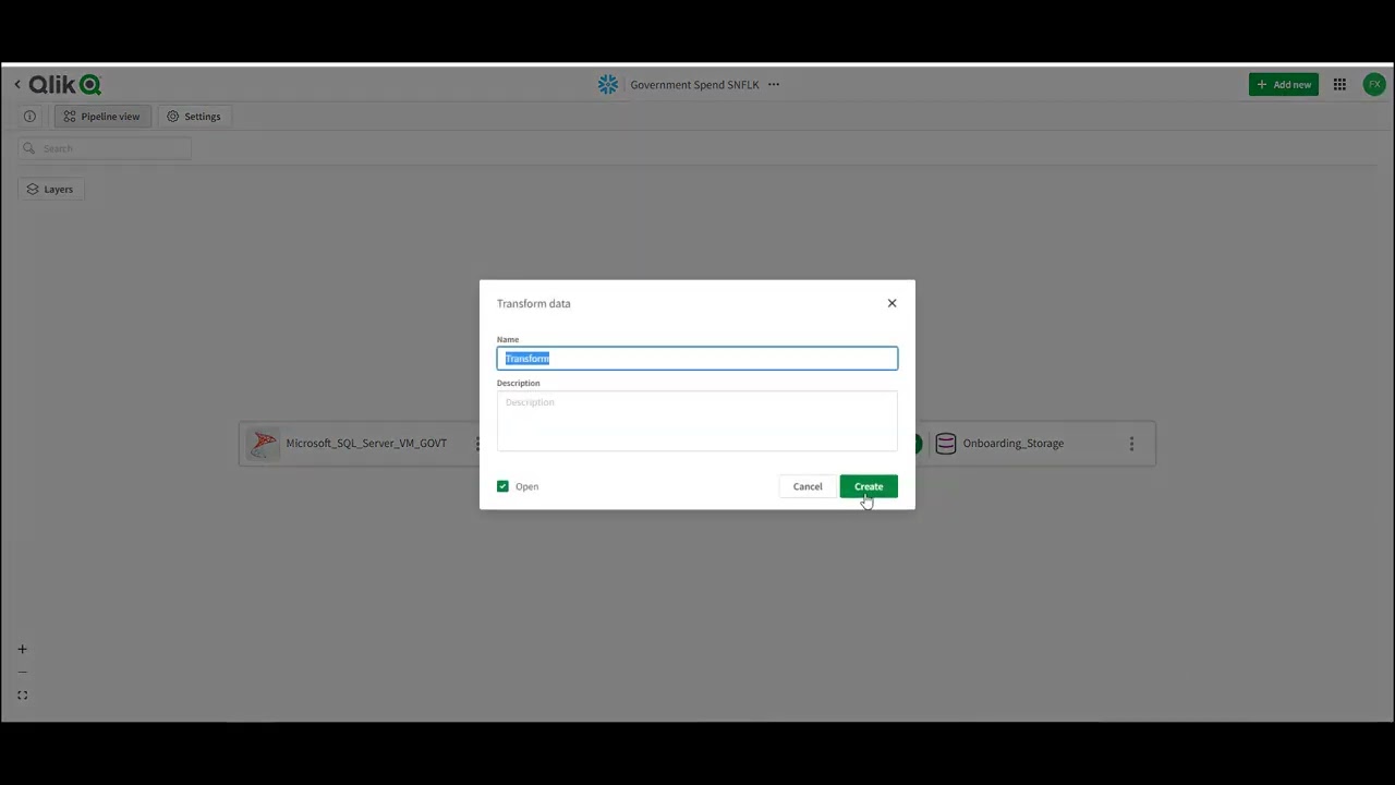 Qlik Cloud Data Integration with US Government spend data