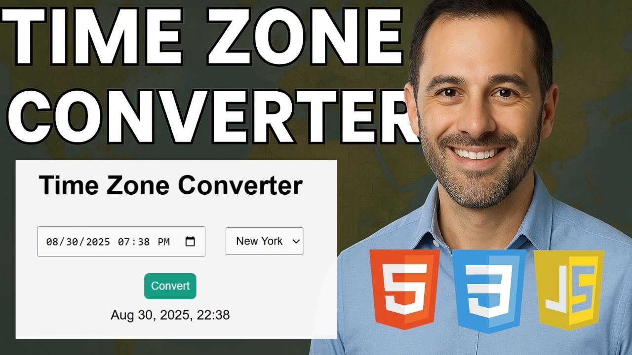 Convert Any Time Zone Fast | Using HTML, CSS, Javascript