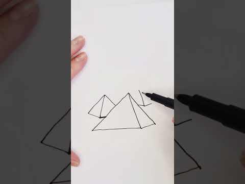 how to draw pyramids #shorts #drawing