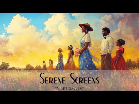 Beautiful Juneteenth Freedom In The Fields - TV Art Display, Screensaver, Wallpaper, Background