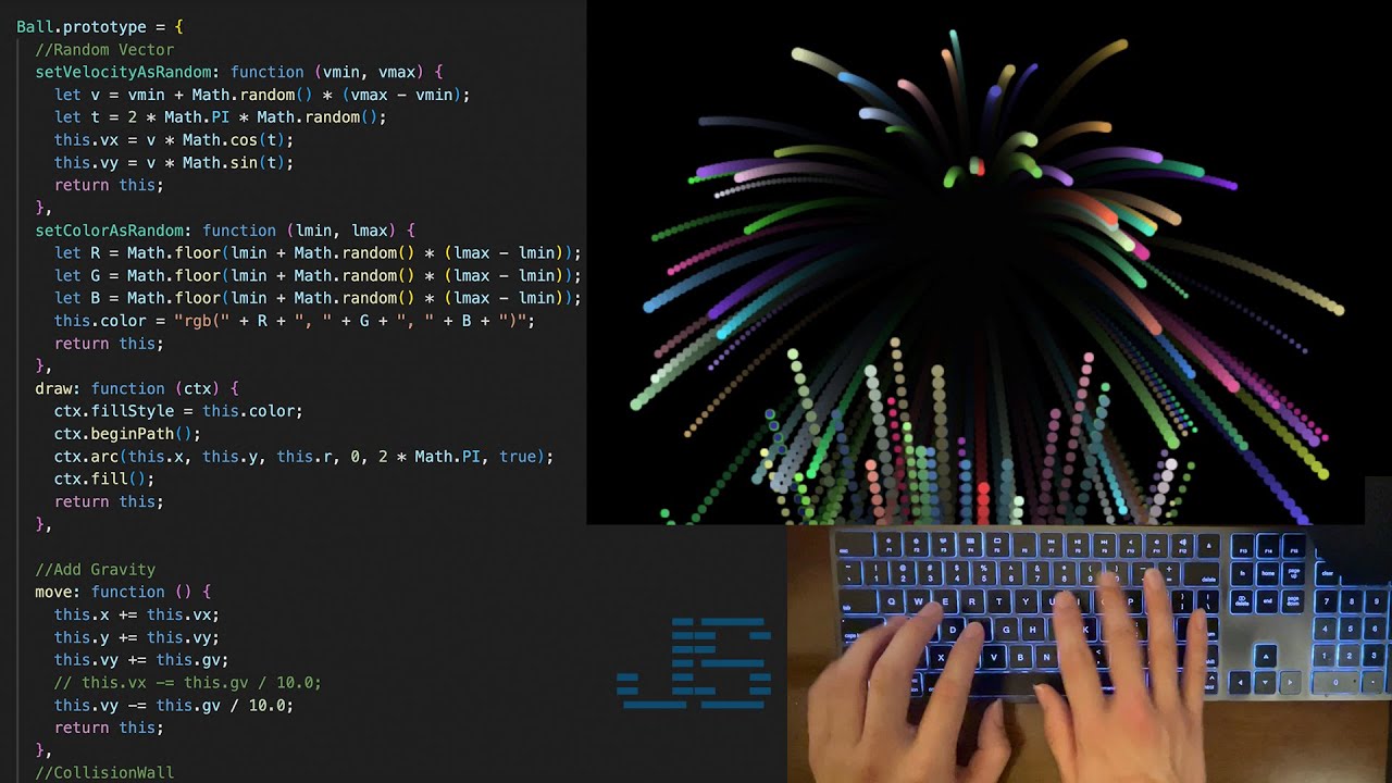 [ASMR]  Programming - BoundBallAnim  JavaScript