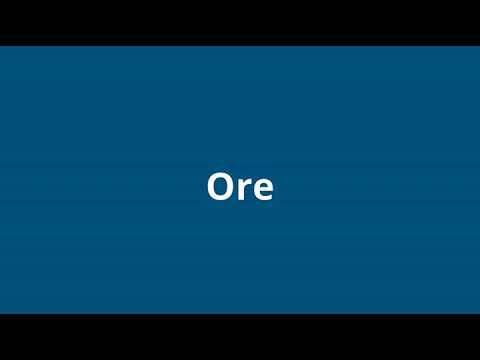 what is the meaning of Ore