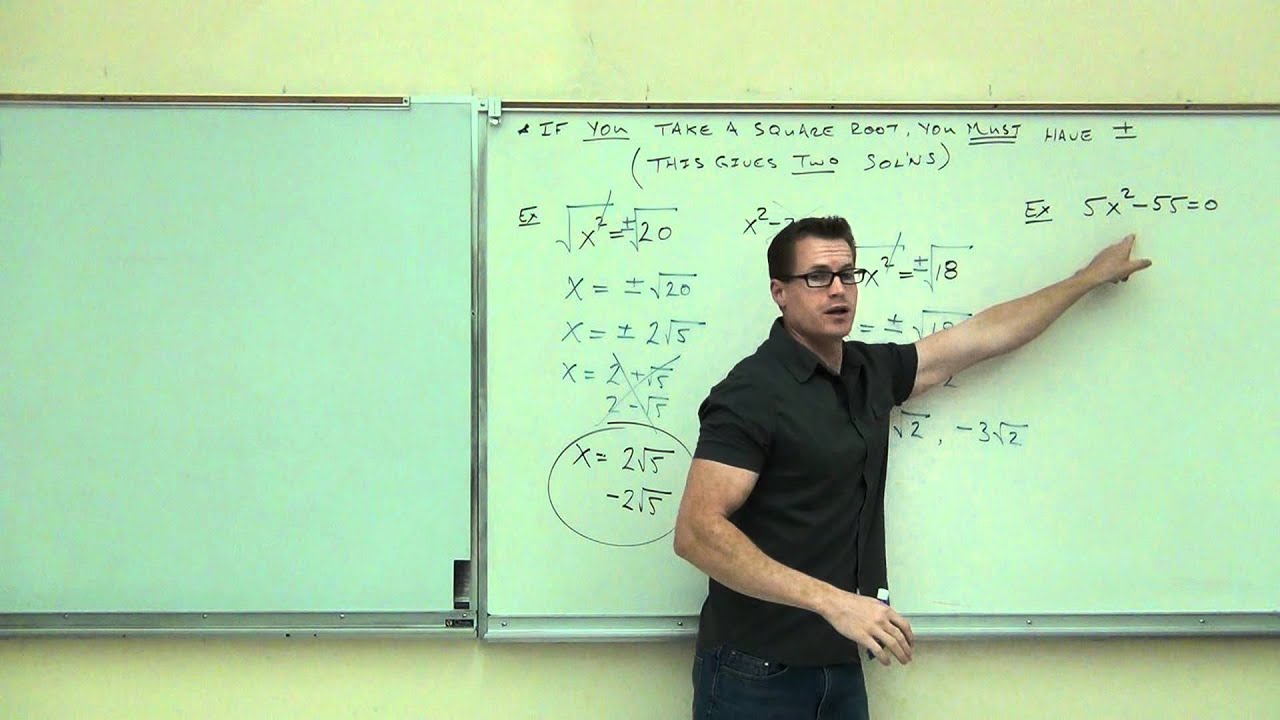 Intermediate Algebra Lecture 11.1 Part 2