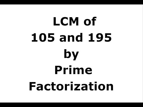 How to Find LCM of 105 and 195 / How to Find LCM of Two Numbers / Finding LCM of 105 and 195