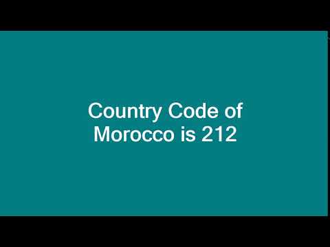 Country Code of Morocco is 212