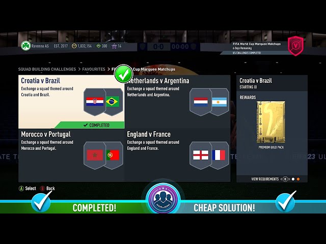 FIFA 23 Ultimate Team World Cup Marquee Matchups SBC (December 8): How to complete, expected ...