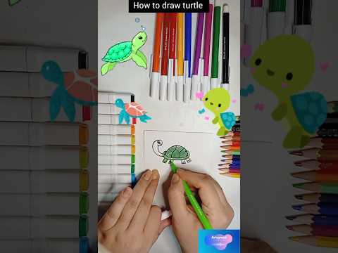 Easy Drawing of Turtle 🐢| Quick and Easy Drawing Ideas🤩