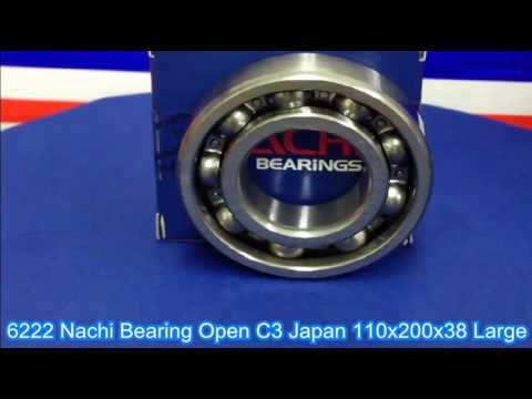 6222 Nachi Bearing Open C3 Japan 110x200x38 Large