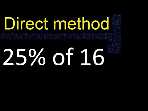 25% of 16 , percentage of a number . 25 percent of 16 . procedure