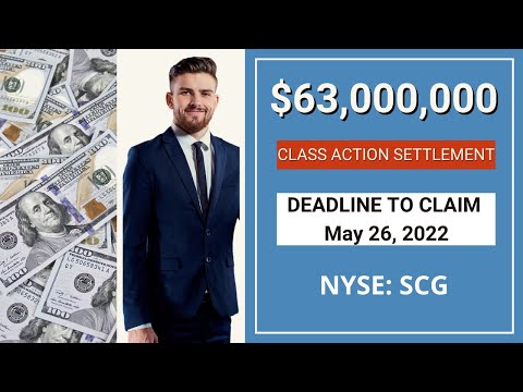 💲63,000,000.00 Class Action Settlement | Deadline Scana Corporation Stock News Money Stocks $SCG