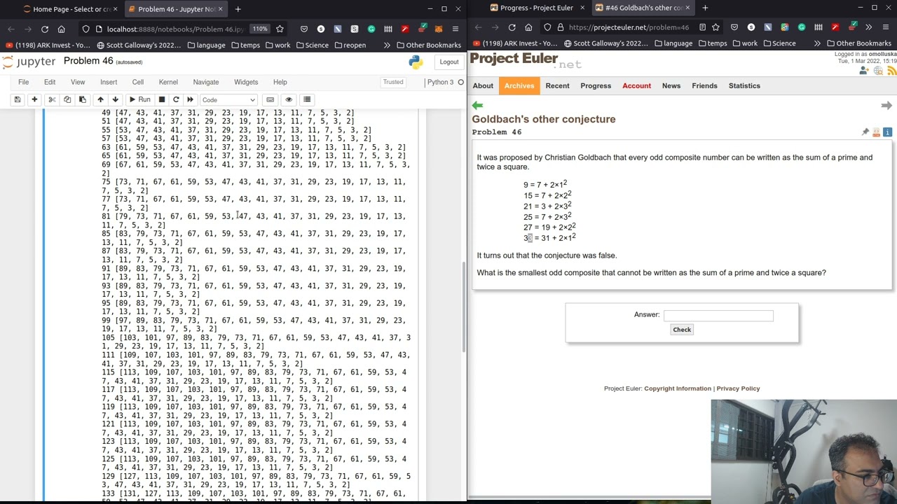 Solving Project Euler Problems in Python - Part 27 (Problem 46)