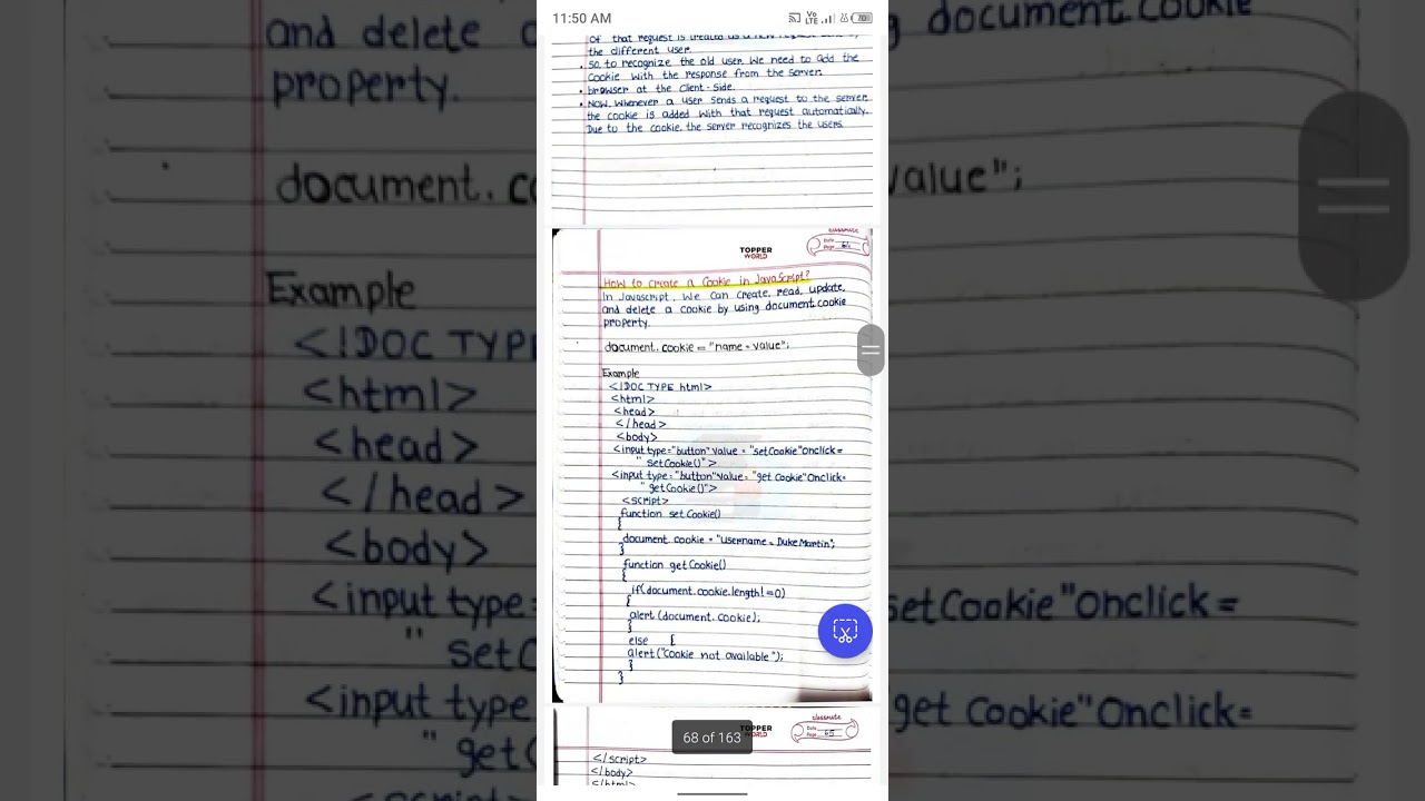 JavaScript handwritten notes