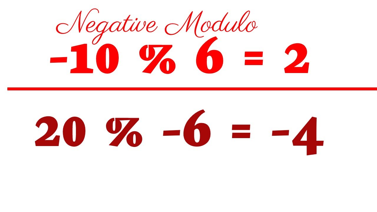 Negative Modulo Operator in Python