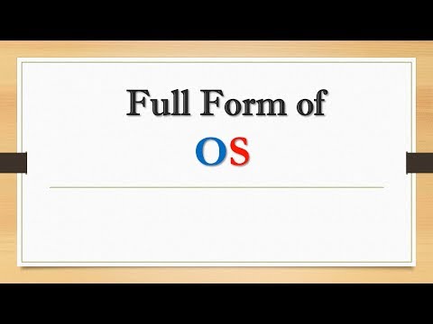 Full Form of OS || Did You Know?