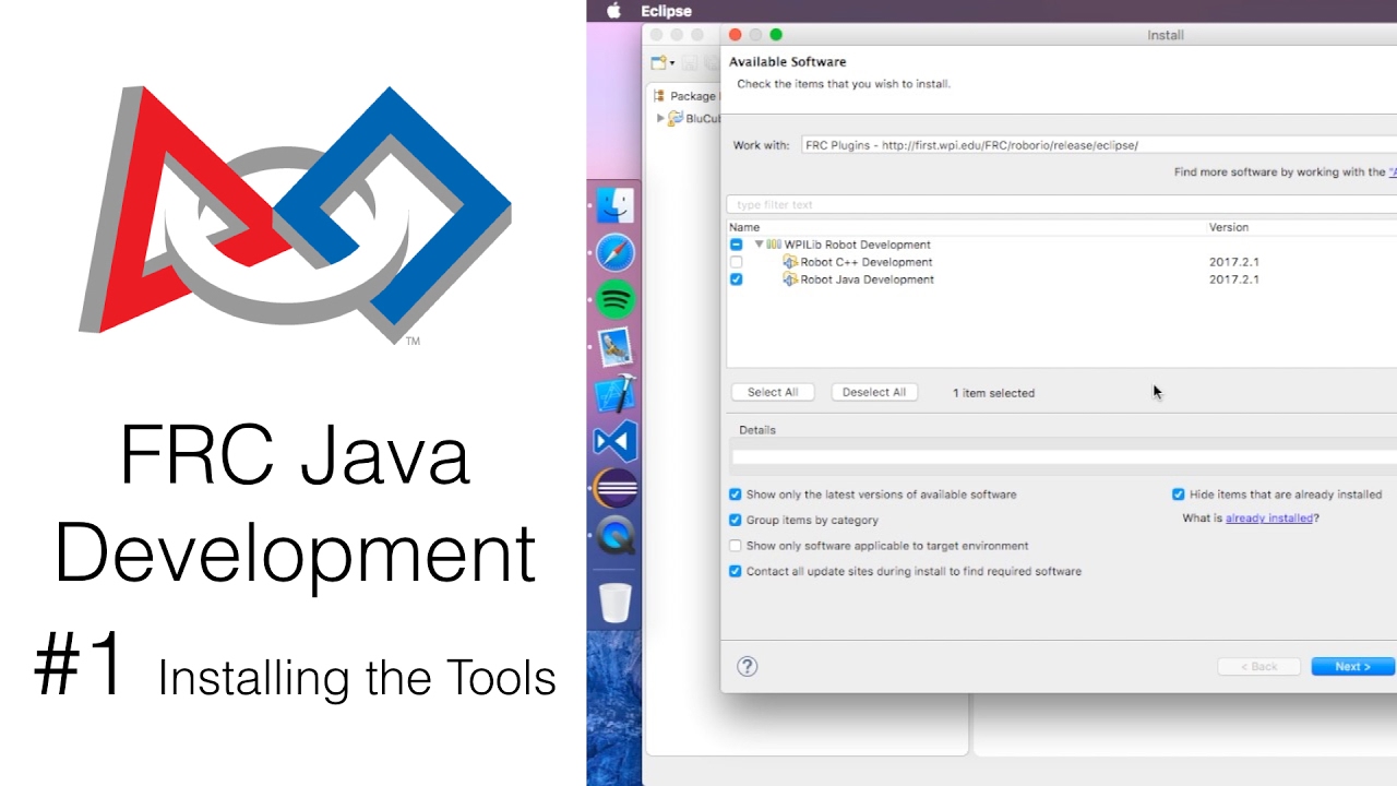FRC Java Development #1: Installing the Tools