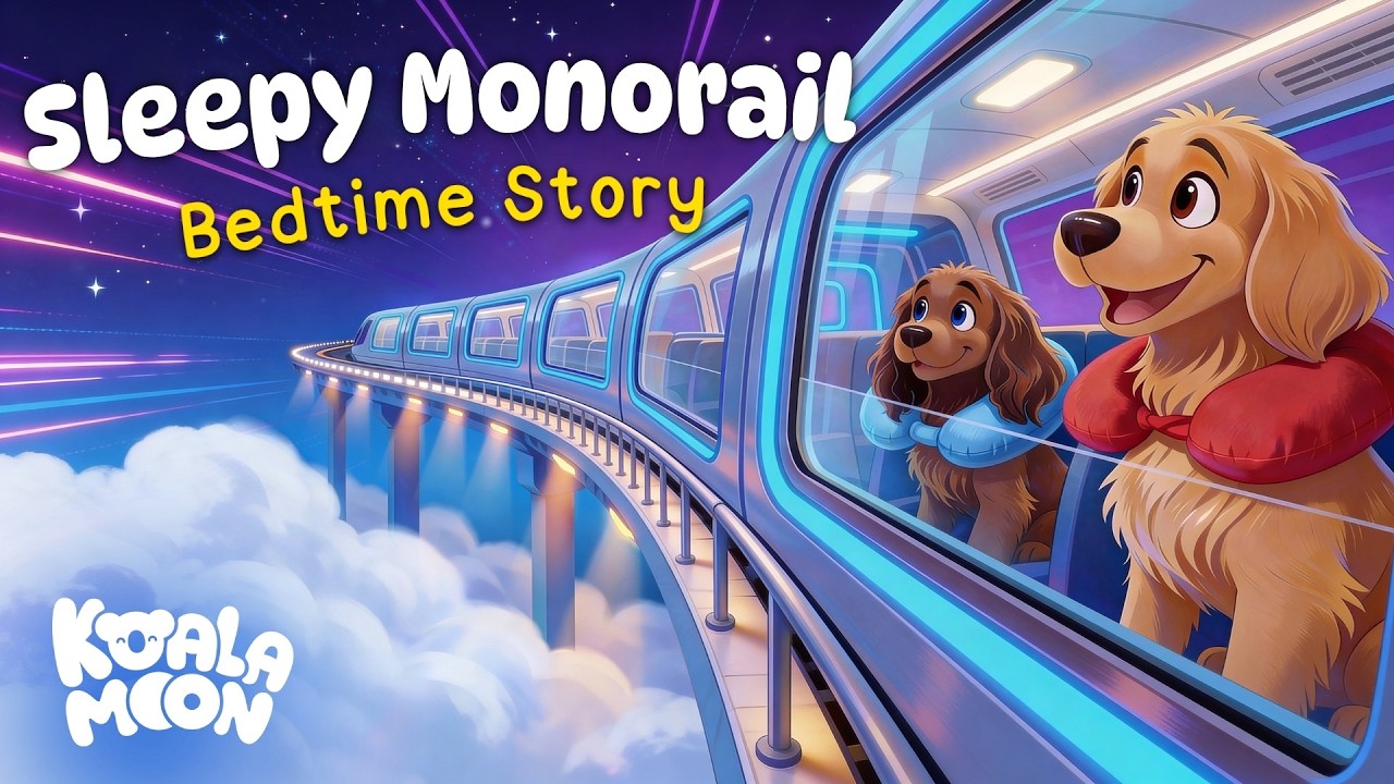 The Sleepy Monorail 🚝 🐶 BEST Cozy Bedtime Story for Kids 💤🌙 Hector & Sunny