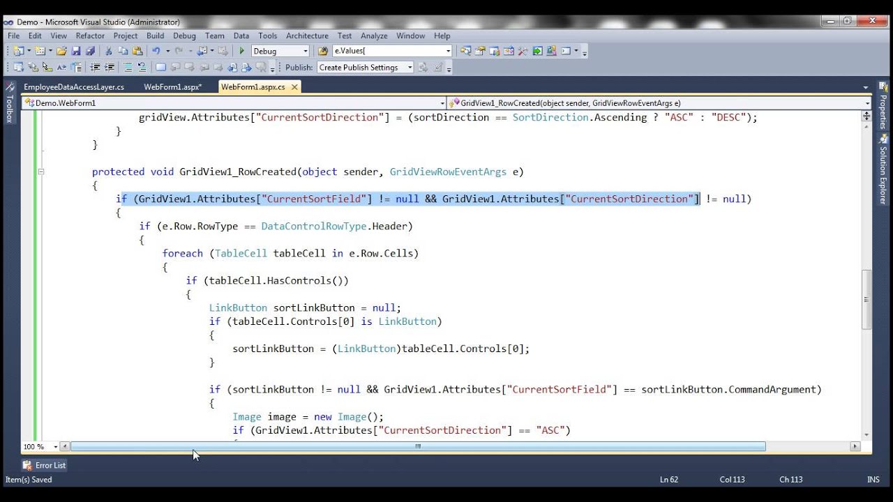 How to include sort arrows when sorting an asp.net gridview control - Part 49