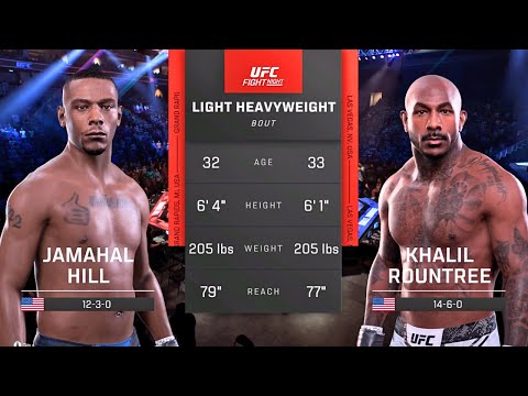 Jamahal Hill vs Khalil Rountree FULL FIGHT | UFC 5 AI Simulation (CPU vs CPU)