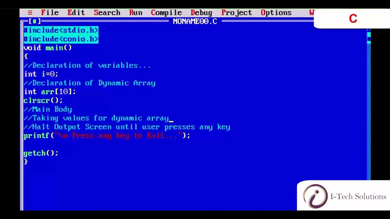 Array Basic - Initialize, Declare, User Input & displaying array -  C Programming