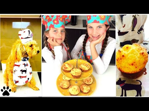 CHEESE PUFF MUFFINS DOG REMIX With charliscraftykitchen by Cooking For Dogs