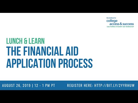 The Financial Aid Application Process