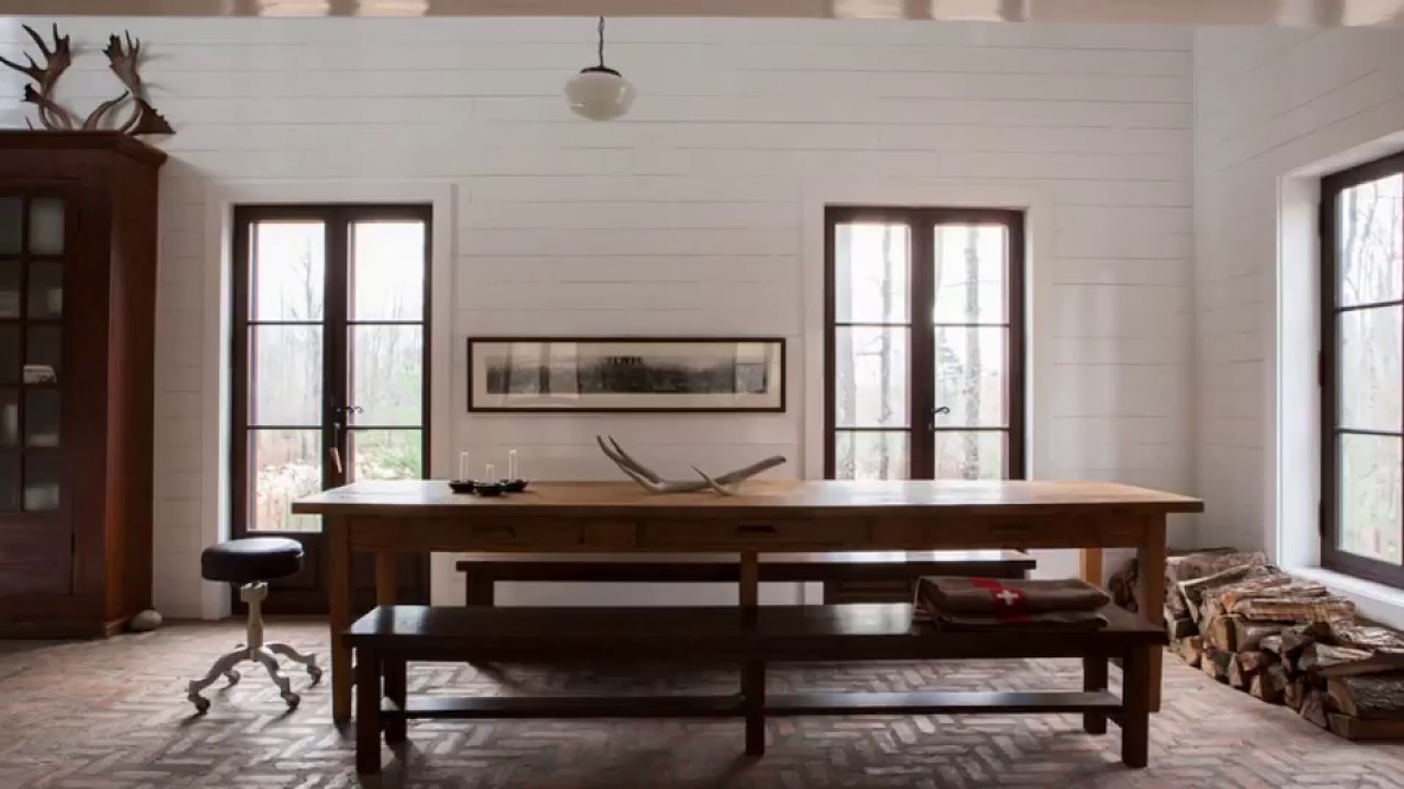 Narrow Dining Table with Bench