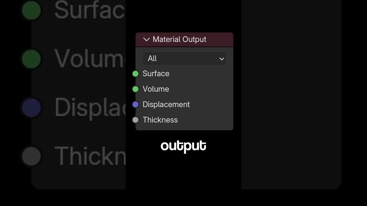 Material Output | Explaining Every Single Node in Blender #blender #b3d