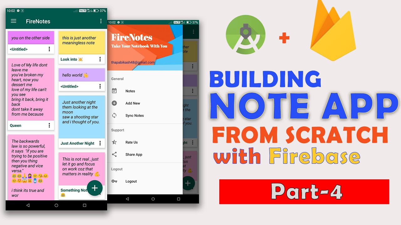 Android Note Taking App Tutorial With Firebase | Part - 4 | Displaying Sample Note in RecyclerView
