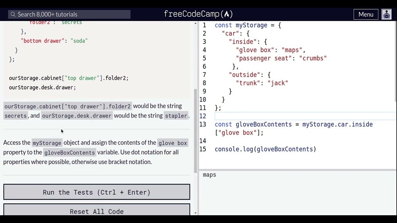 Lesson 93 | Basic JavaScript | Accessing Nested Objects