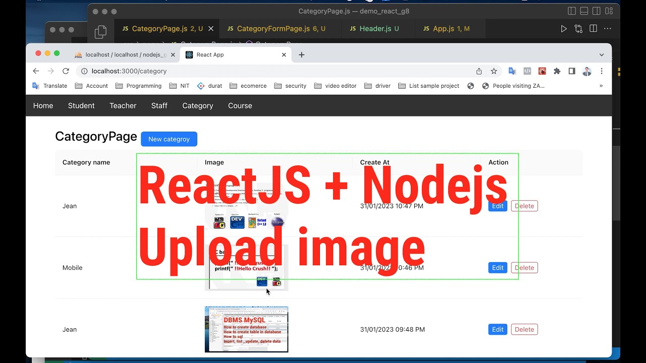 Reactjs upload image + nodejs api upload image