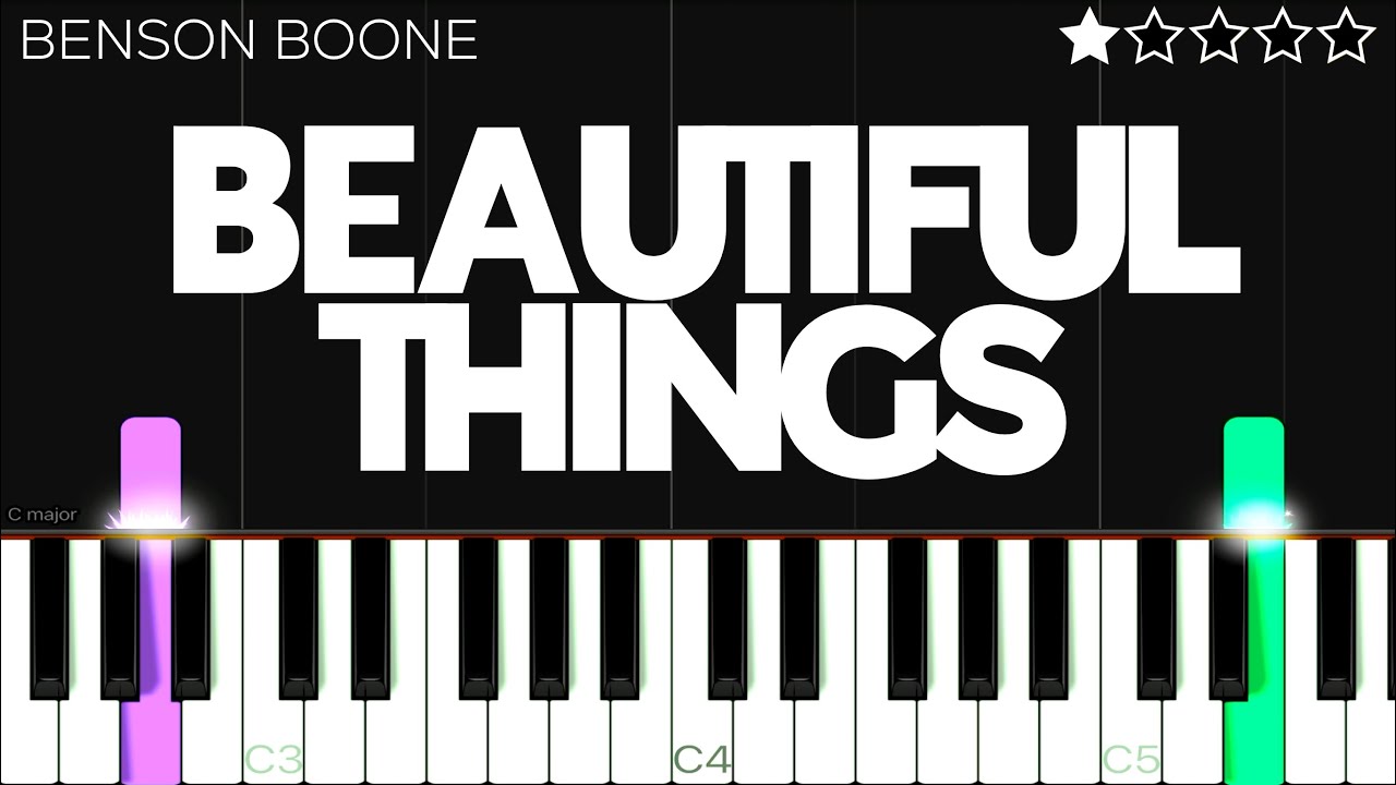 Benson Boone - Beautiful Things | EASY Piano Tutorial