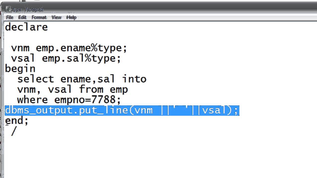 PL/SQL : Methods of Declaring a Variable