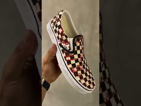 Vans Classic Slip-On Crew Checkerboard Red Original | Hoverside