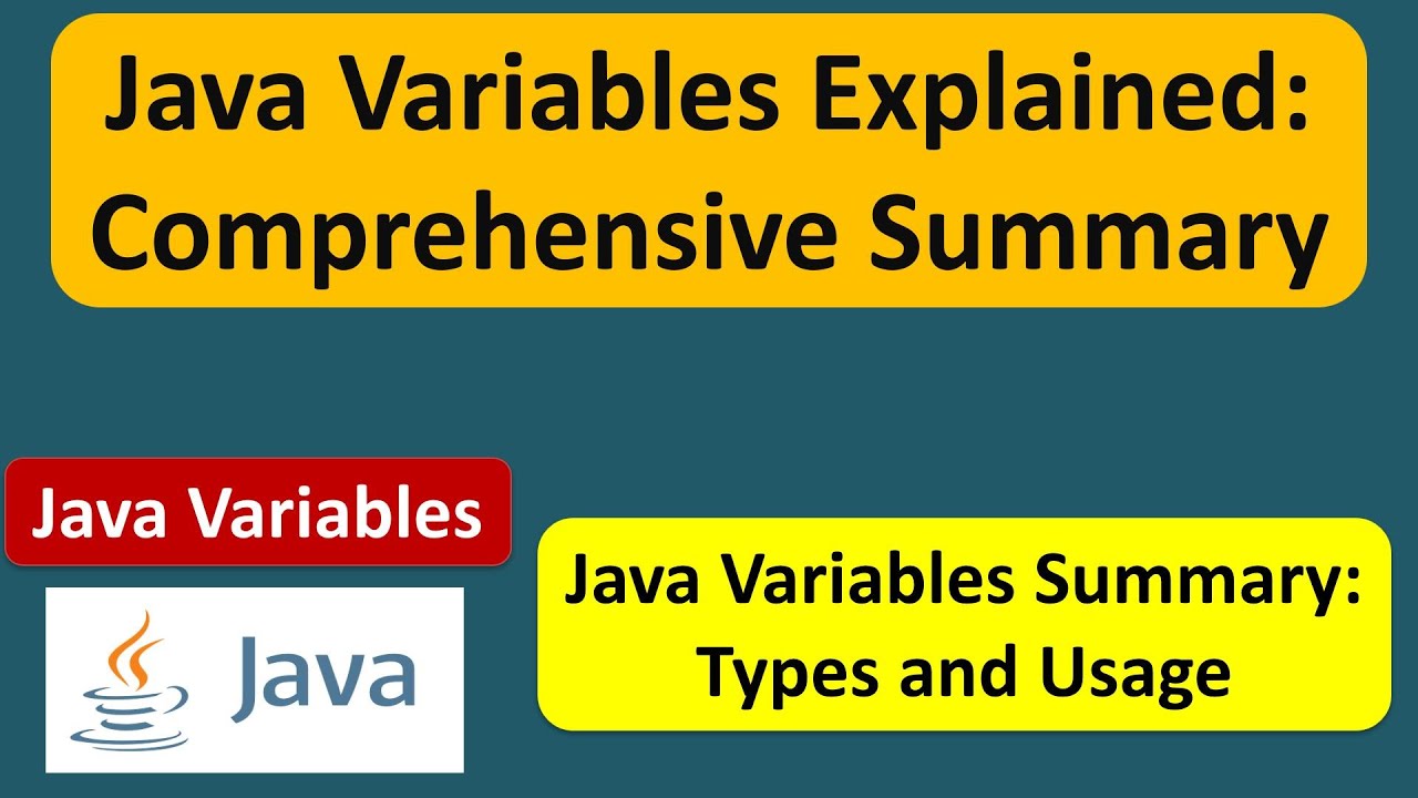 Java Variables Explained: Comprehensive Summary | Java Tutorial