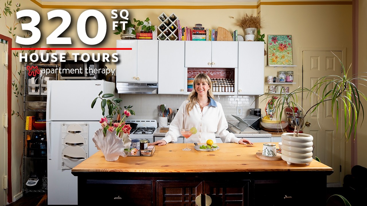 This Couple Uses A Dresser As Their Kitchen Island in this 1 Bedroom Apartment | Apartment Therapy
