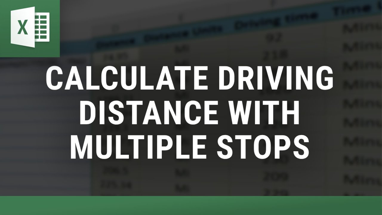 Calculate Driving Distance with Multiple Stops Easily in Excel