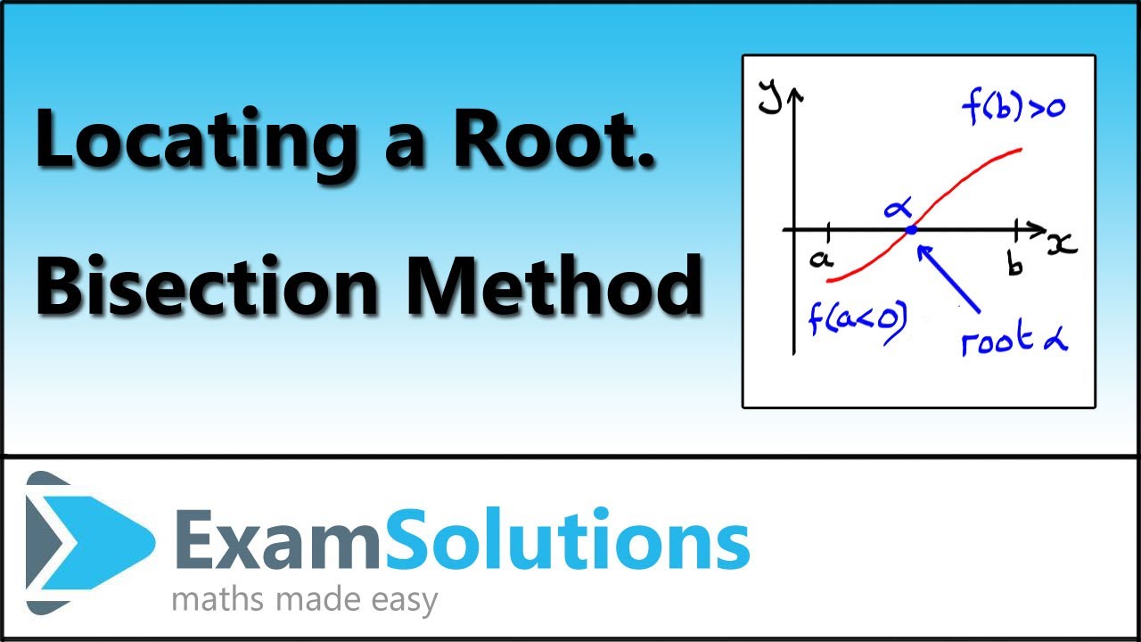 How to locate a root | Bisection Method | ExamSolutions