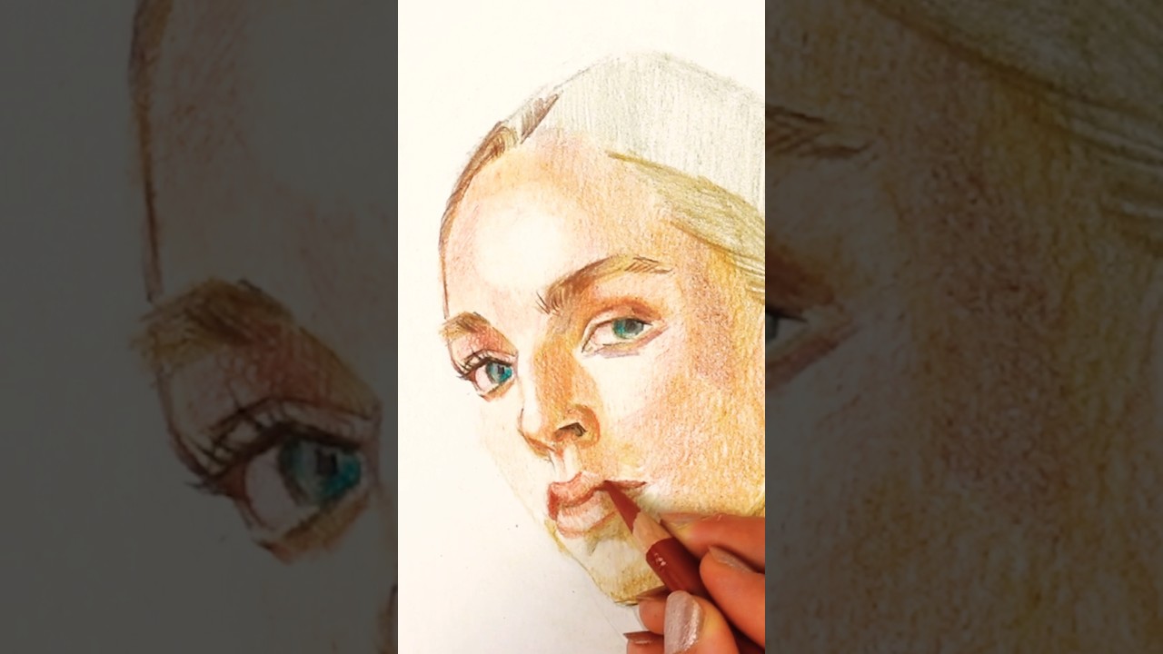 Portrait Tutorial with Derwent Drawing Pencils