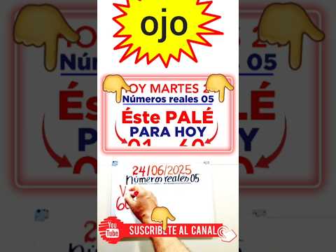 Éste PALÉ y SÚPER que VAN a SALIR éste DÍA/ PALÉ y SÚPER que MÁS SALEN hoy MARTES/Un SÓLO NÚMERO HOY