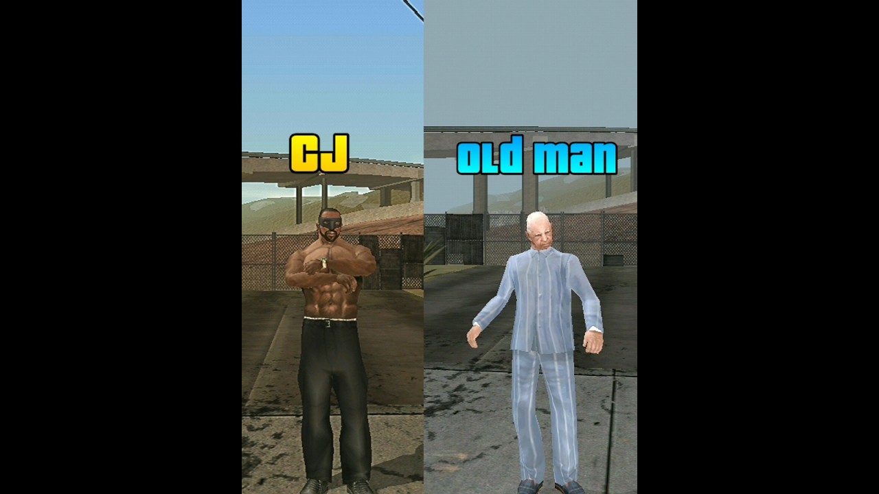 CJ VS Old man in GTA San Andreas 🤯