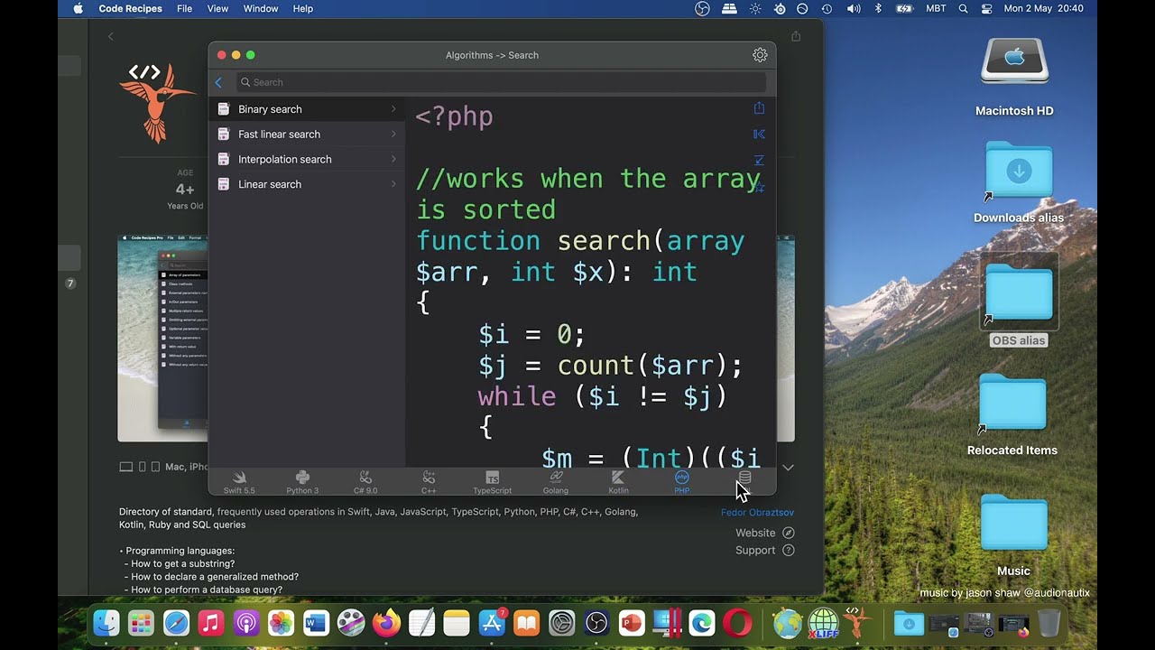 Code Recipes Developer Tools App [MAC] Basic Overview - Mac App Store