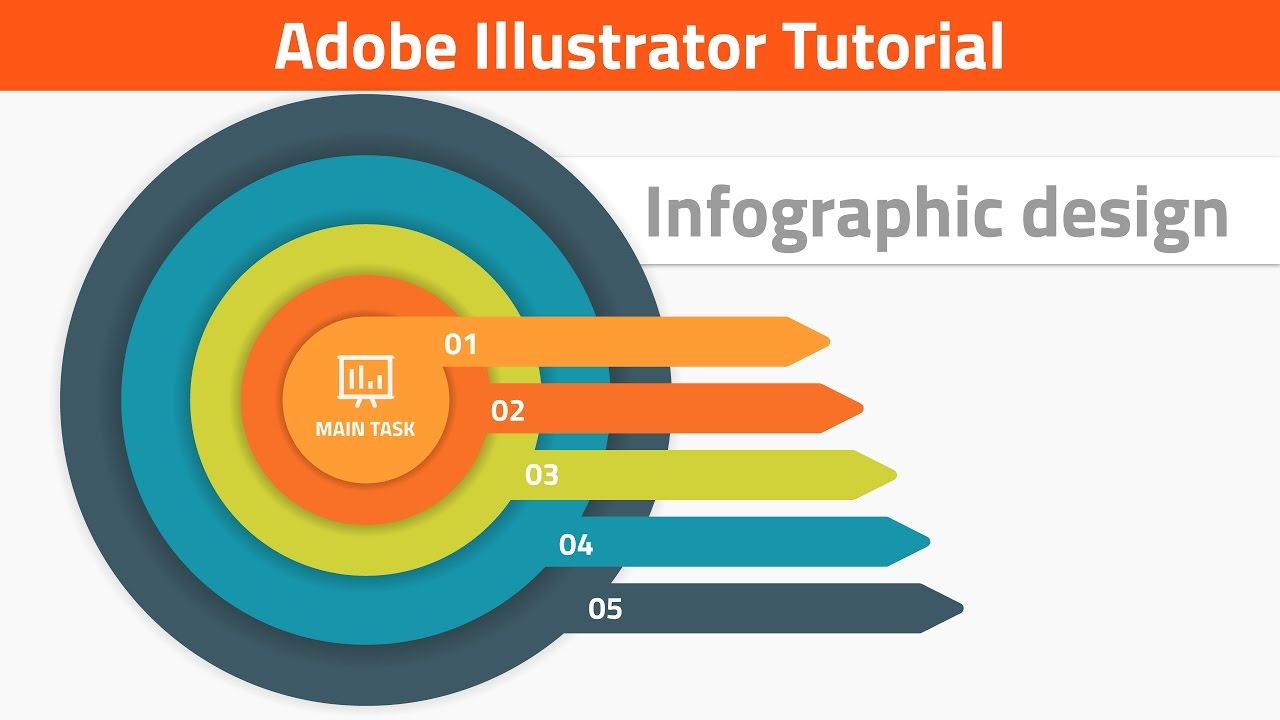 How to create vector infographic in Adobe Illustrator. Target infographics tutorial