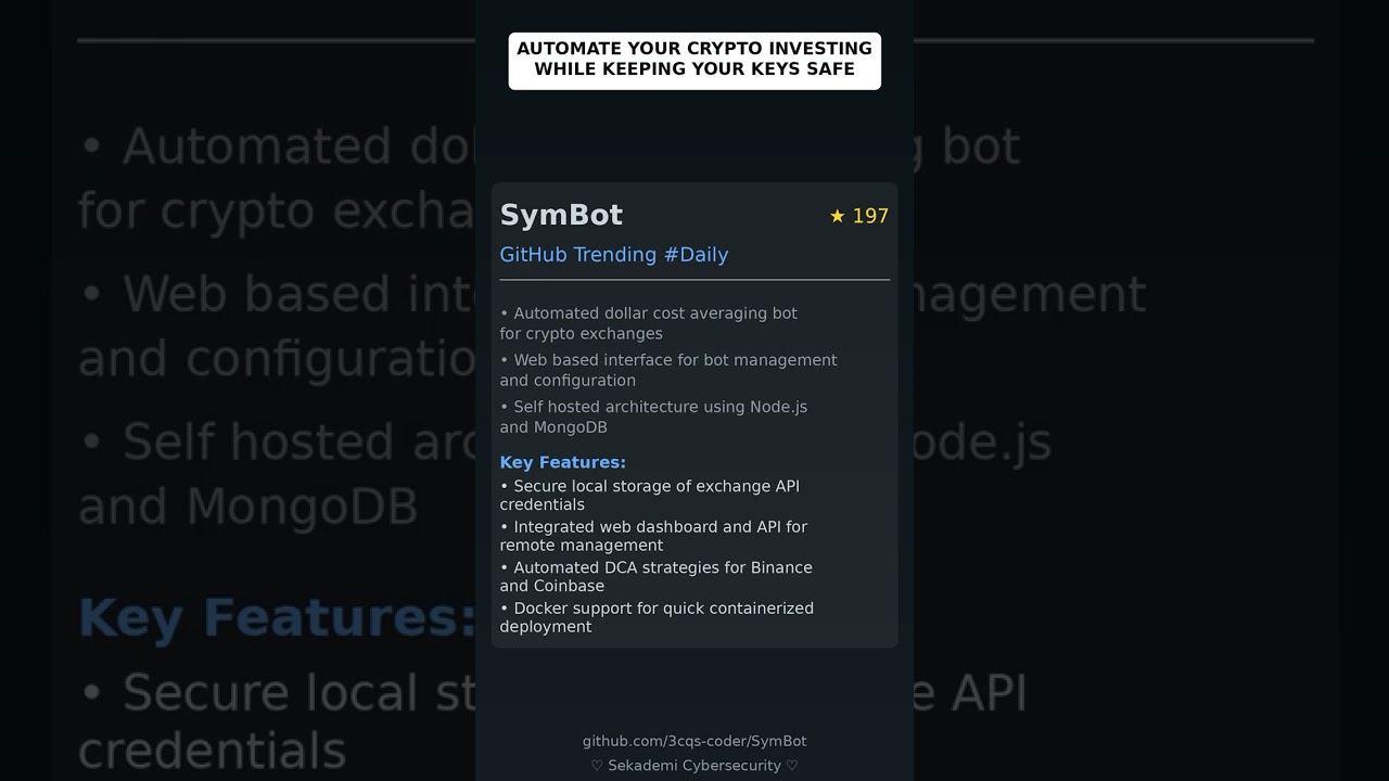 GitHub Trending Repositories: 3cqs-coder/SymBot 🇬🇧