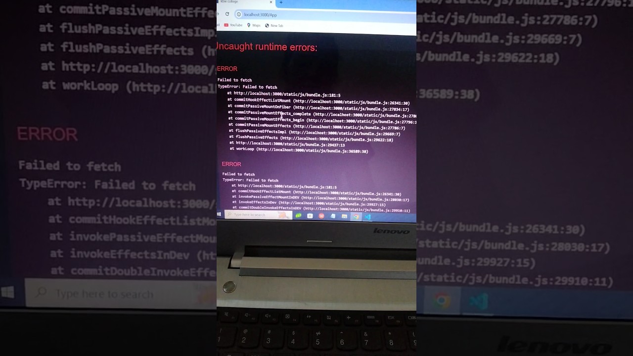 Failed to fetch. TypeError: Failed to fetch #coding #frontend  #react #error #errorfix #programming