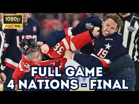 FINAL: Canada vs USA | 4 Nations Face Off NHL | Hockey Full Game Replay