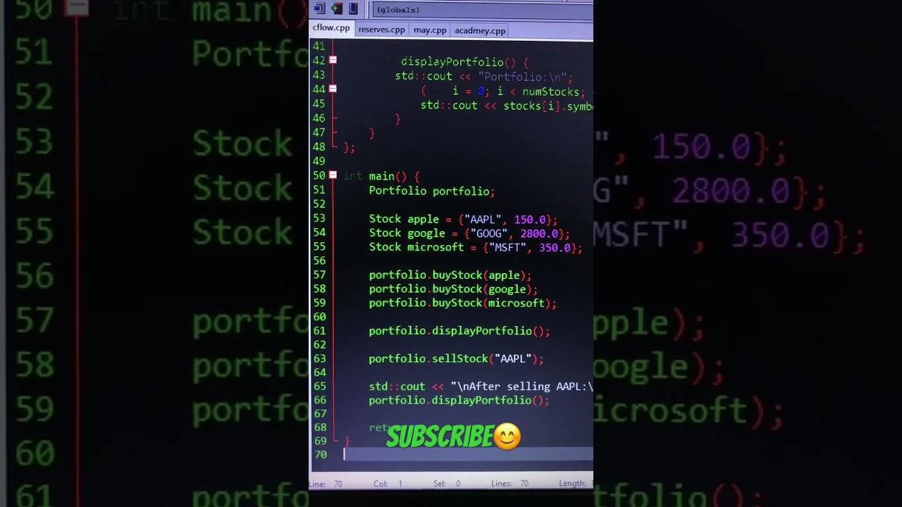 stocks trade IDE dev c++ #coding #cplusplus #ccompiler #code #cpp #devcpp #learncpp