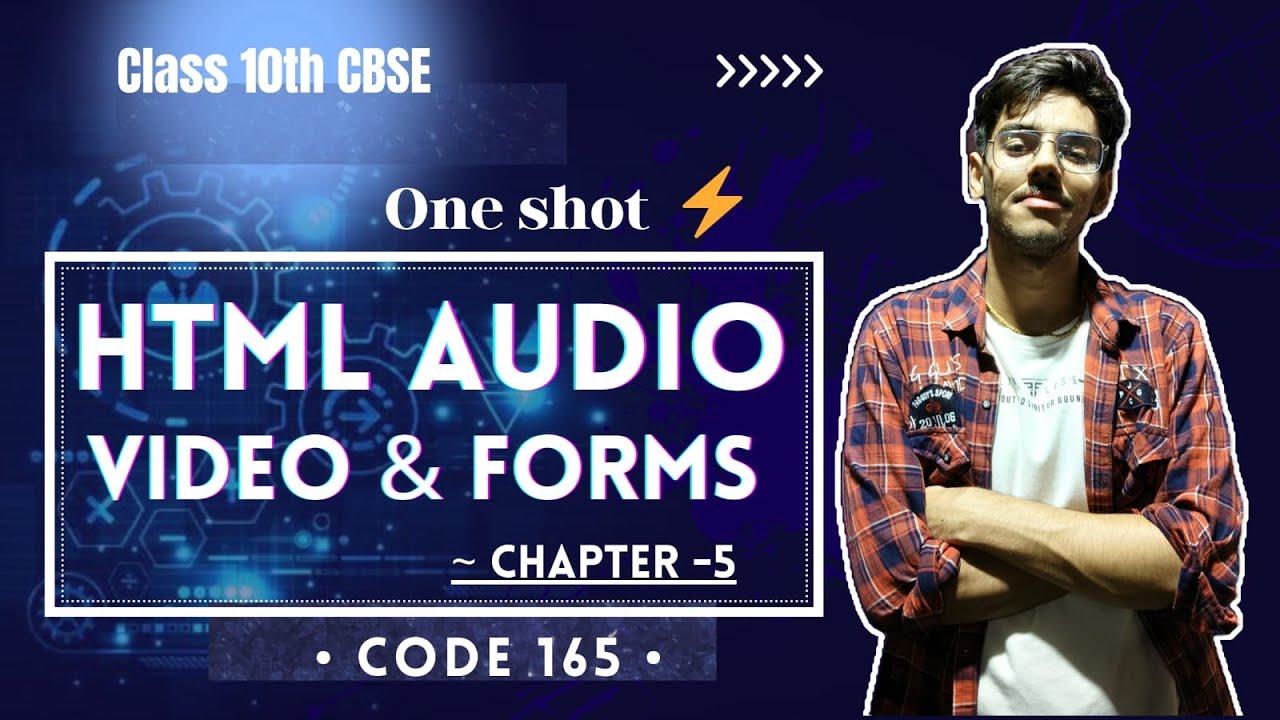 HTML Audios, Videos, Forms | Chapter 2 | Code 165 Computer Application